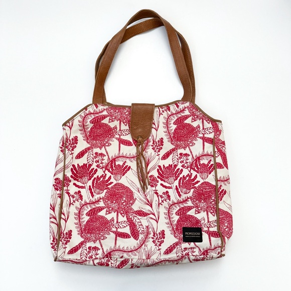 Mongoose | Bags | Mongoose Shopper Red Cream Protea Textile With ...